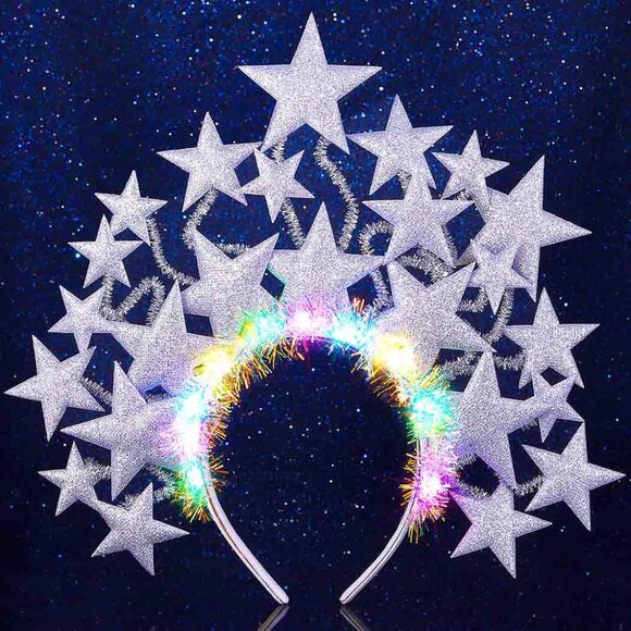 Accessories | Light Up Star Headband Led Stars Crown Headbands Party ...